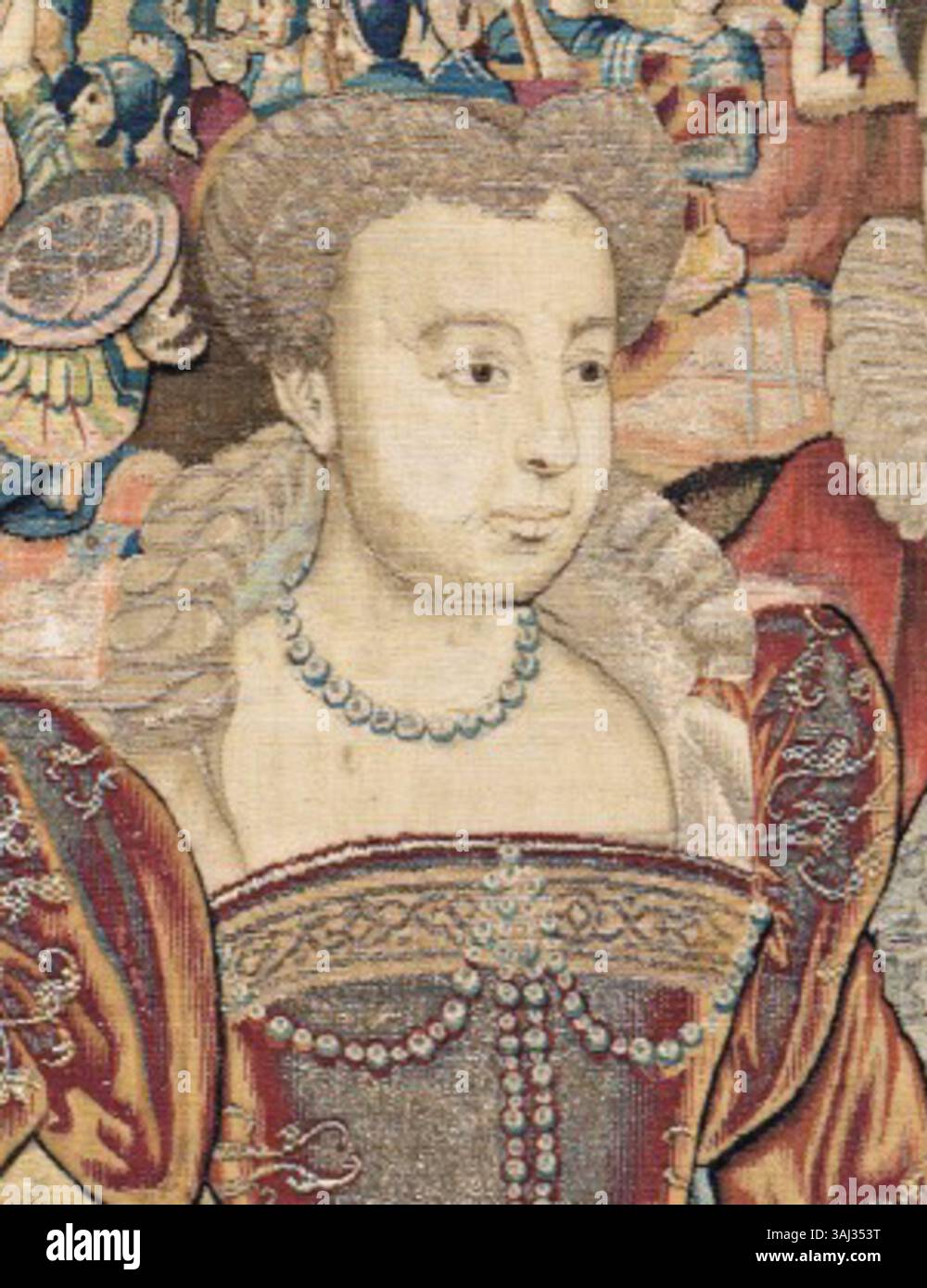 This 1576 tapestry from the Valois series depicts Margot de Valois on ...