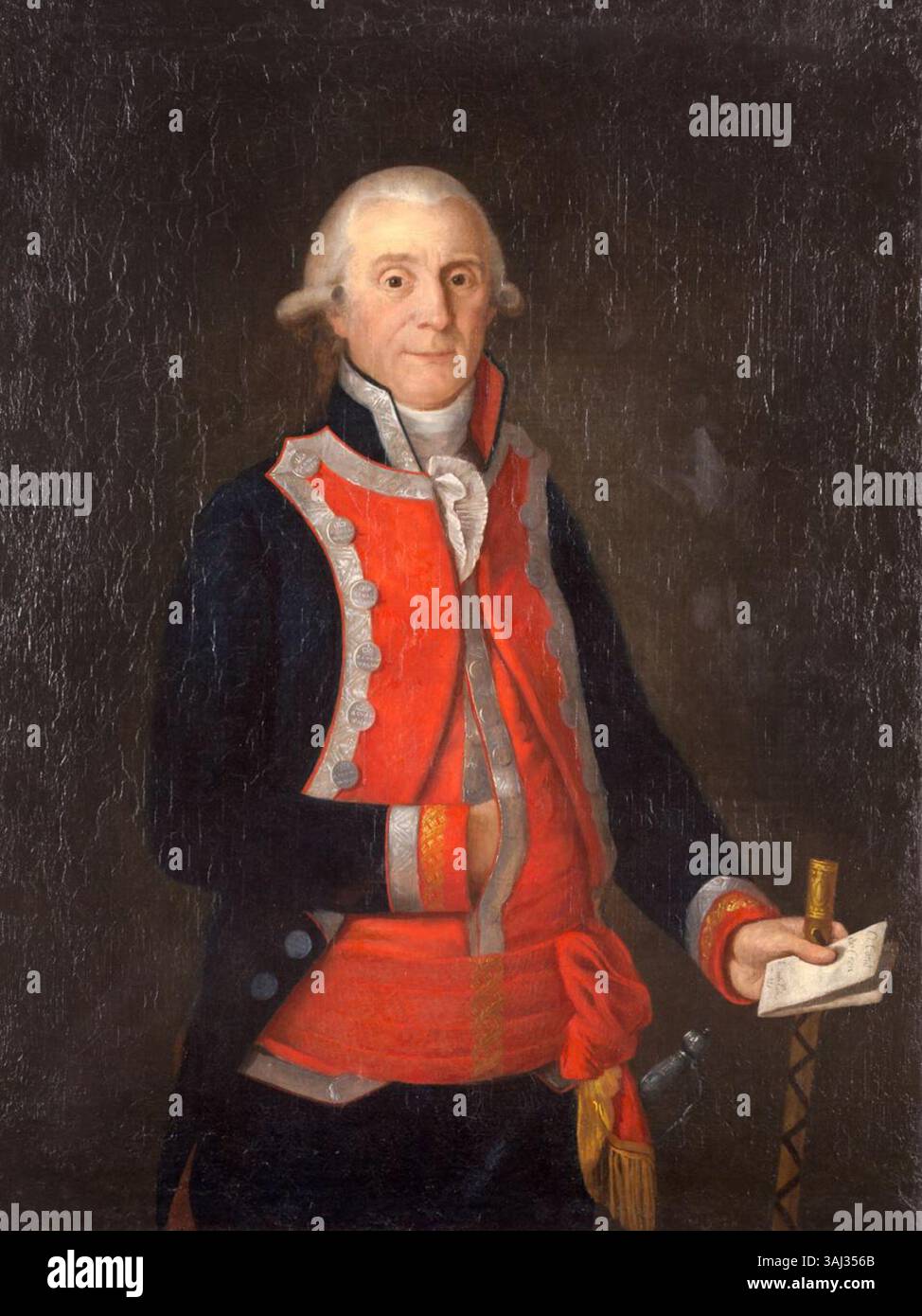 This 18th-century portrait by Agustín Esteve depicts Ramón Gaspar de ...