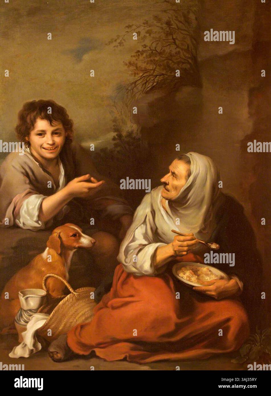 This genre painting, created between 1700 and 1799, depicts an urchin ...