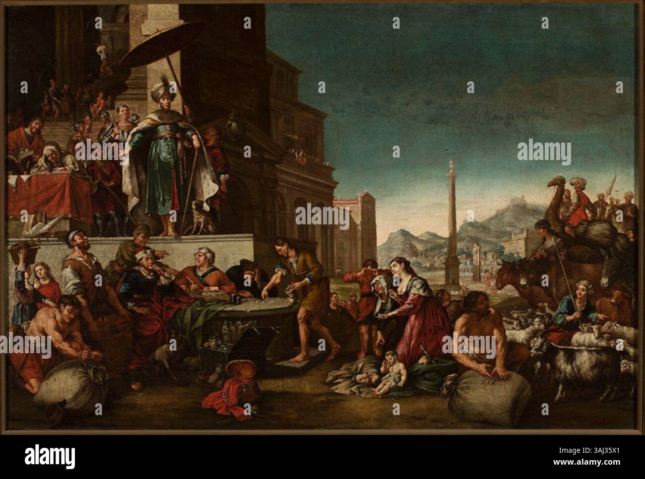 'Joseph Selling Grain,' an oil on canvas painting by Bartholomeus ...