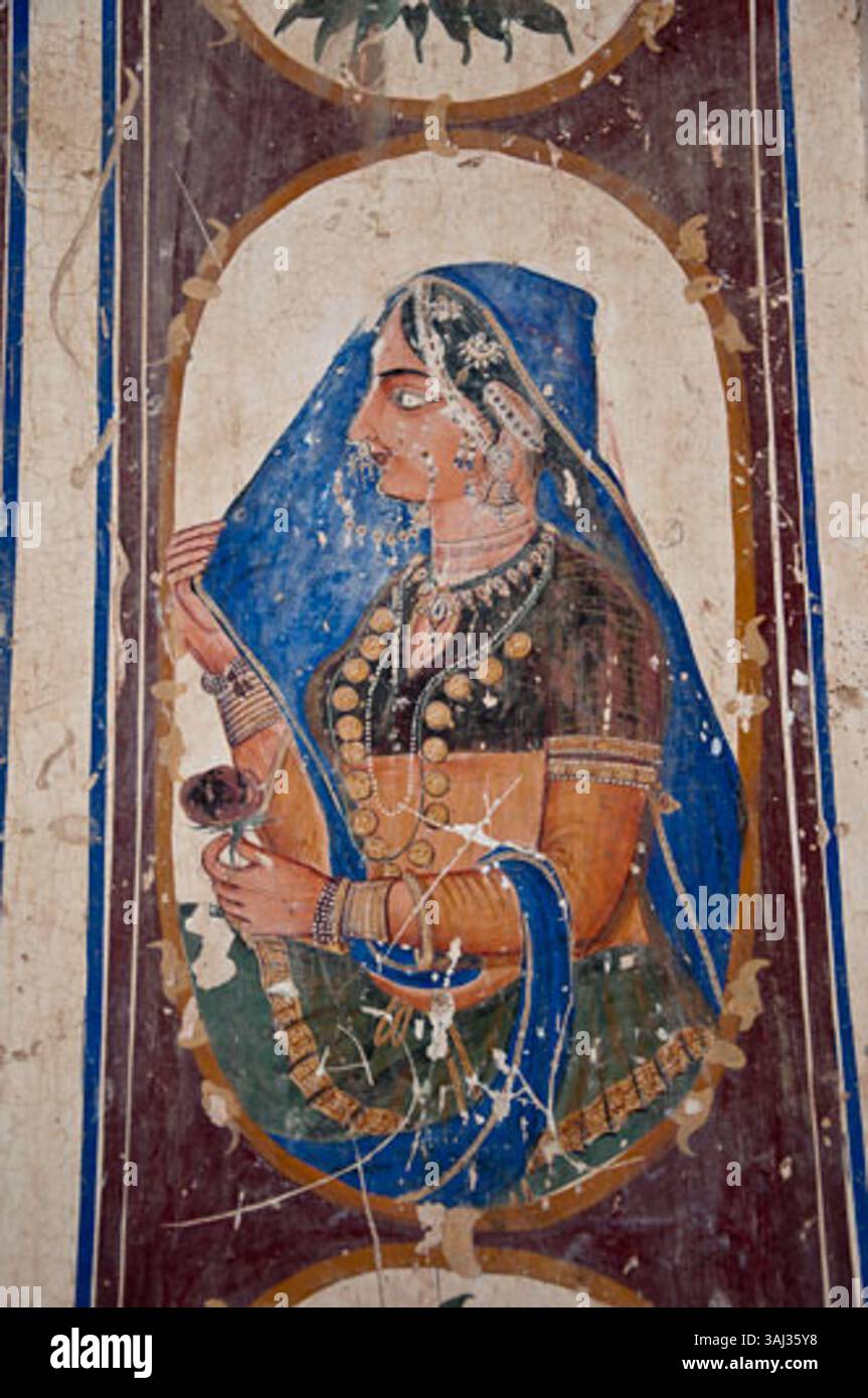 This 19th-century artwork, dating between 1850 and 1890, depicts a Sikh ...