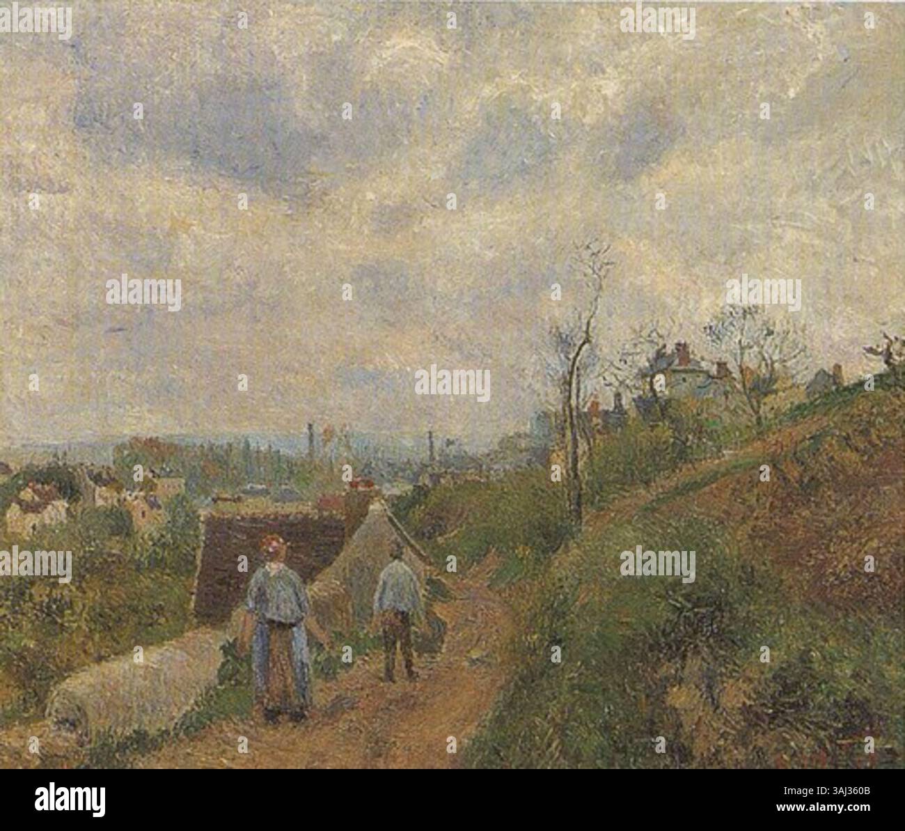 Camille Pissarro's 1879 painting 'La Crête du Chou, Pontoise' showcases ...