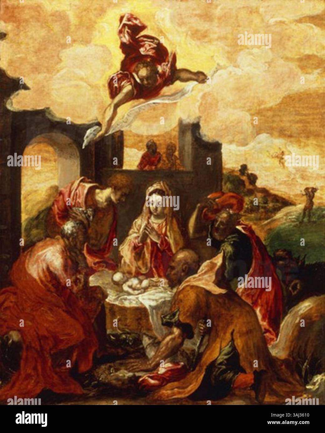 El Greco's 1610 painting 'Adoration of the Shepherds' captures a ...