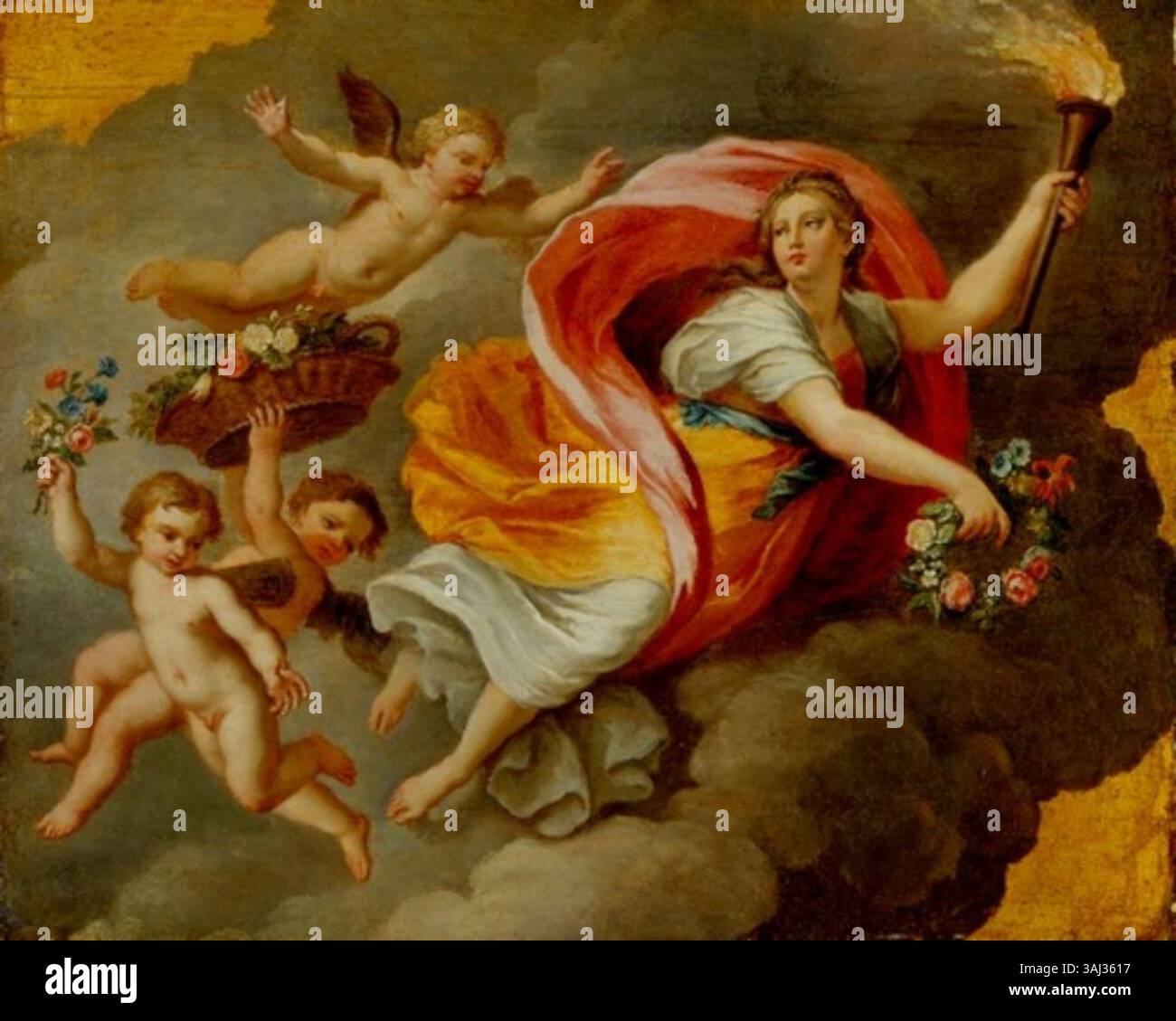 Nicolas Guibal's 1772 oil painting 'Aurora' portrays the Roman goddess ...