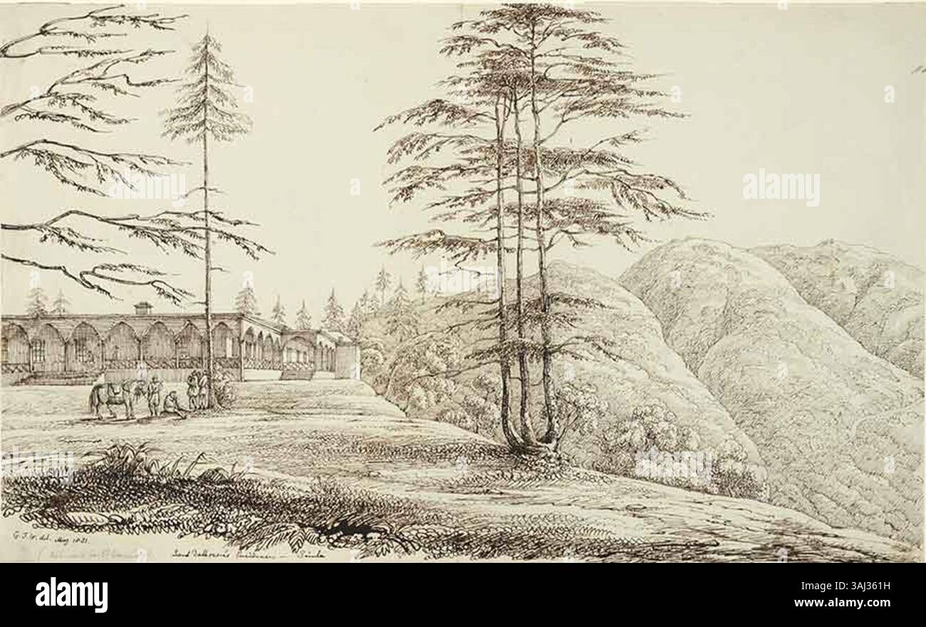 This 1831 pen and ink sketch by George Francis White depicts Lord ...