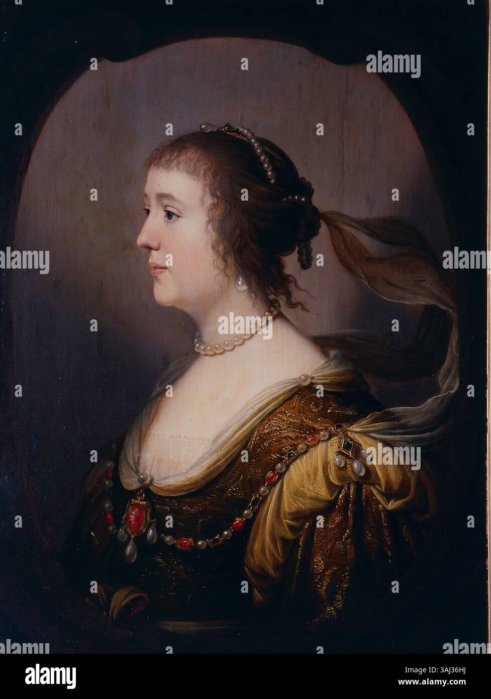 This portrait by Gerard van Honthorst depicts Amalia of Solms-Braunfels ...