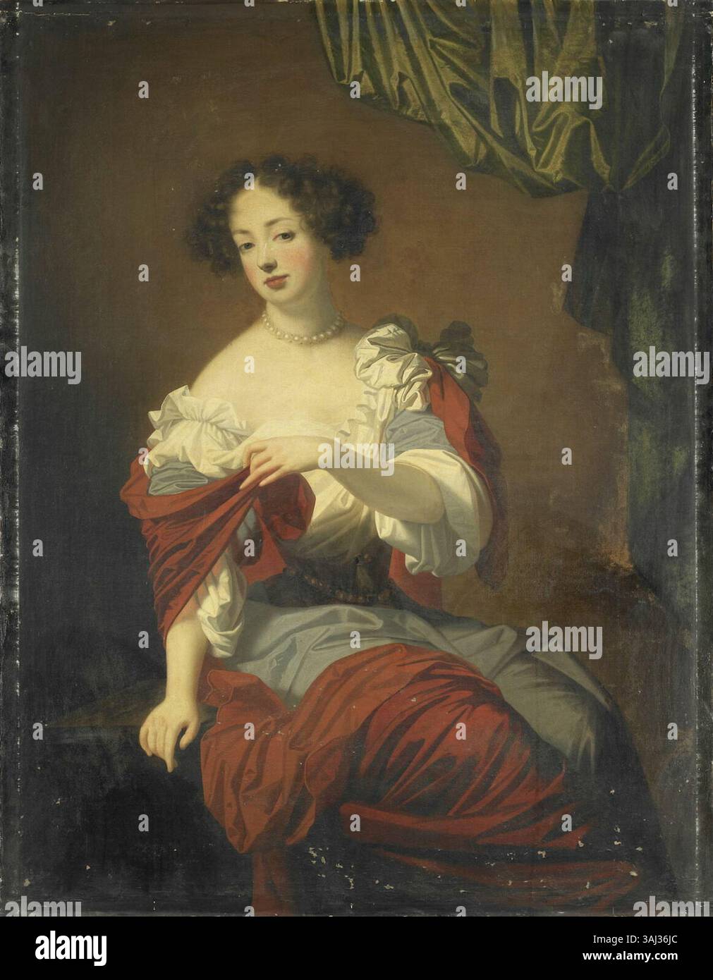 This portrait, attributed to Simon Pietersz Verelst, depicts Louise de ...