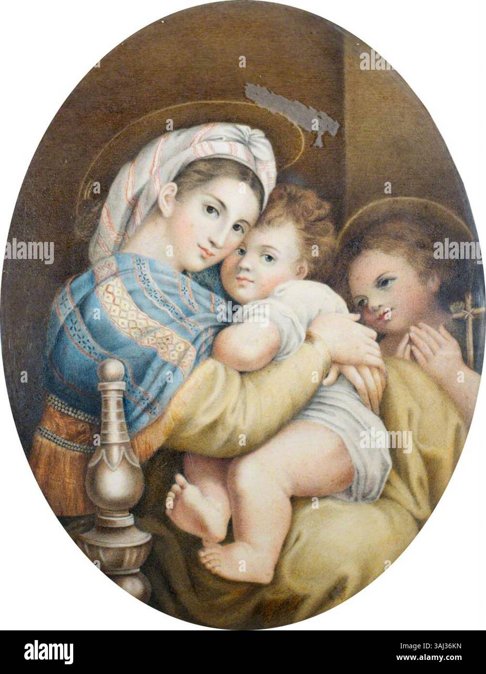 A copy of Raphael’s 'Madonna della Sedia', painted between 1800 and ...