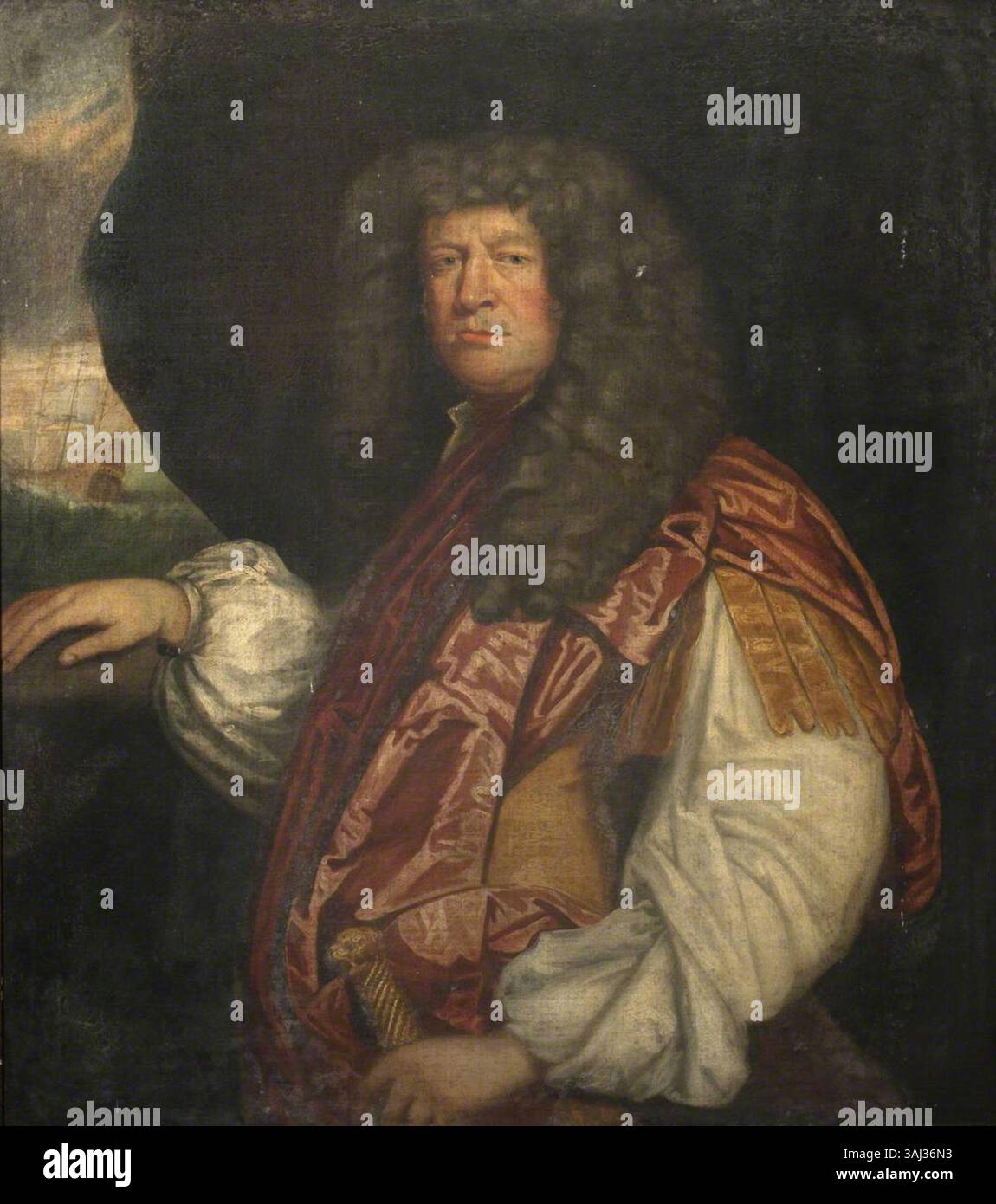 This 17th-century portrait shows Captain Robert Bransby, RN, who died ...