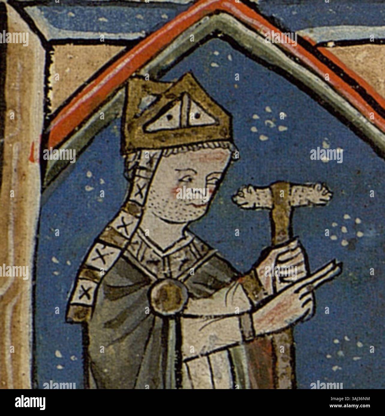 A portrait of Alfonso VII of León, a 12th-century Spanish king, cropped ...