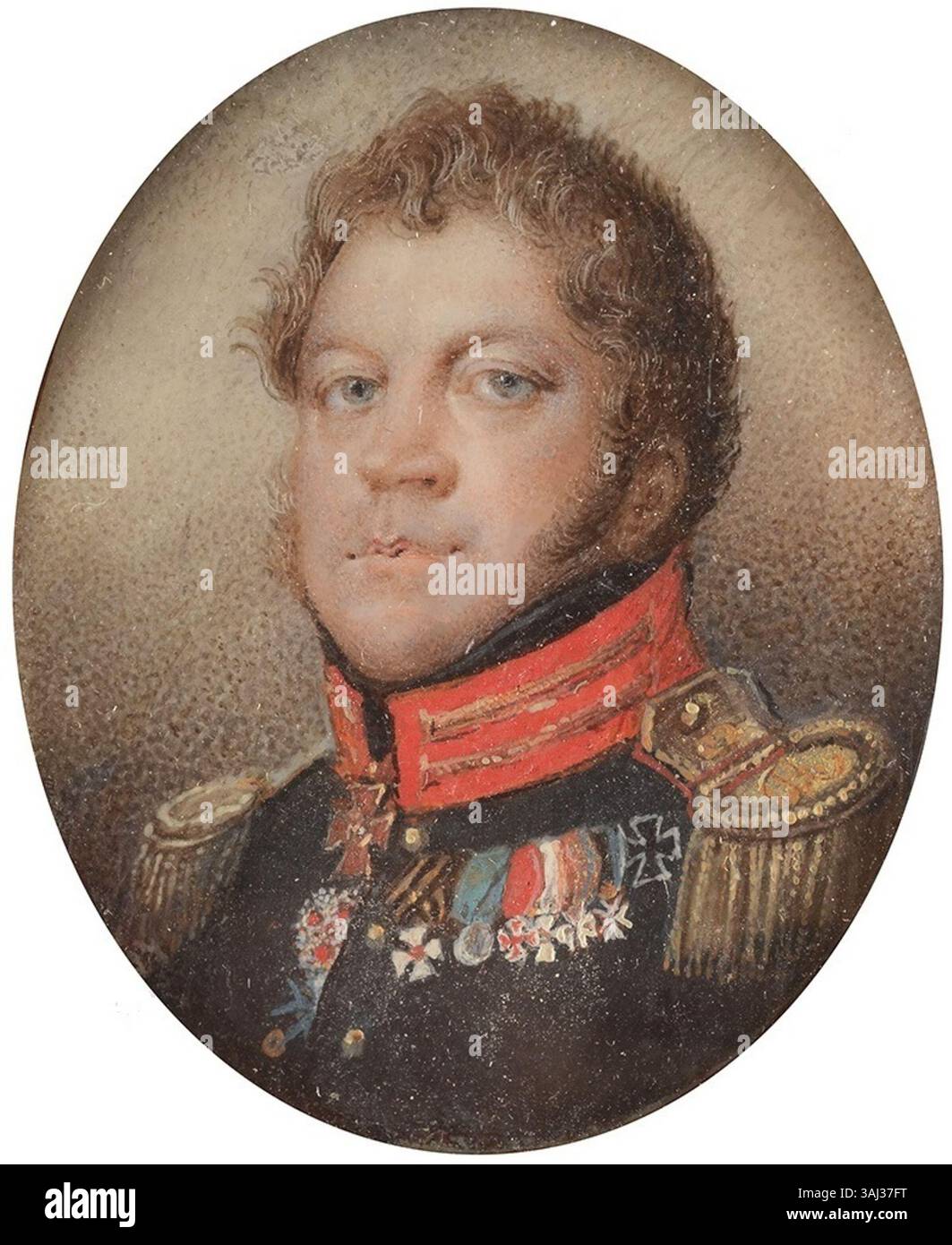 Jean Gerin's 1818 portrait captures a historical figure in oil on ...