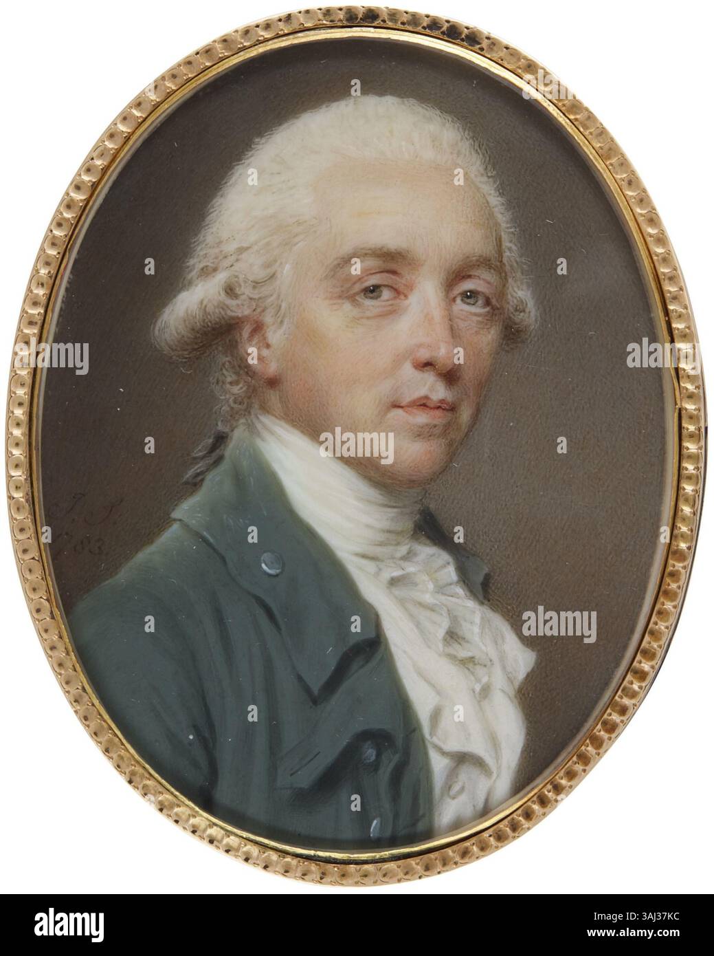 Portrait of Alexander Higginson (1746–1793), painted by John Smart in ...