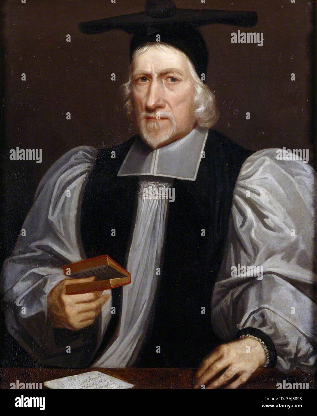 This circa 1670 portrait depicts Dr. Herbert Croft, Bishop of Hereford ...