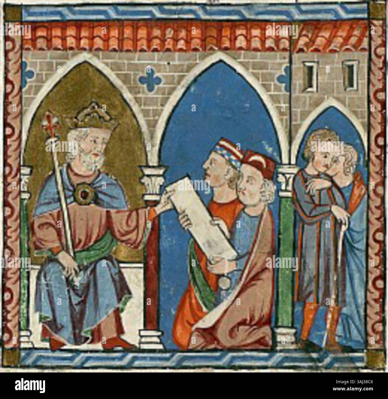 Miniature of Fernando III of Castile in the 'Libro de los Privilegios ...