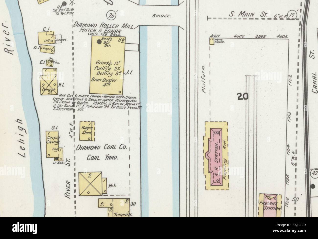 Detail of an October 1897 Sanborn Fire Insurance Map, showing the ...