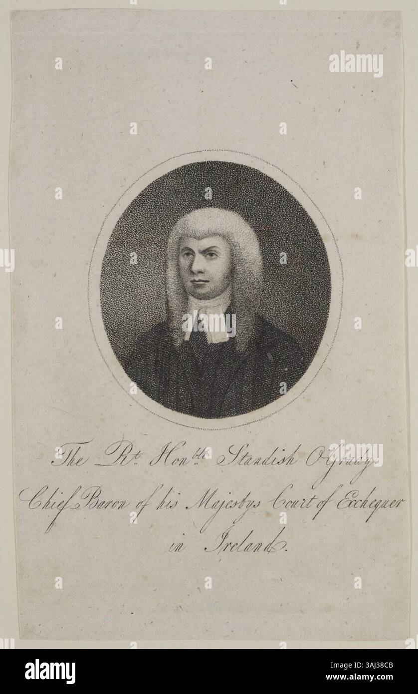 This portrait depicts Standish O'Grady, 1st Viscount Guillamore, an ...