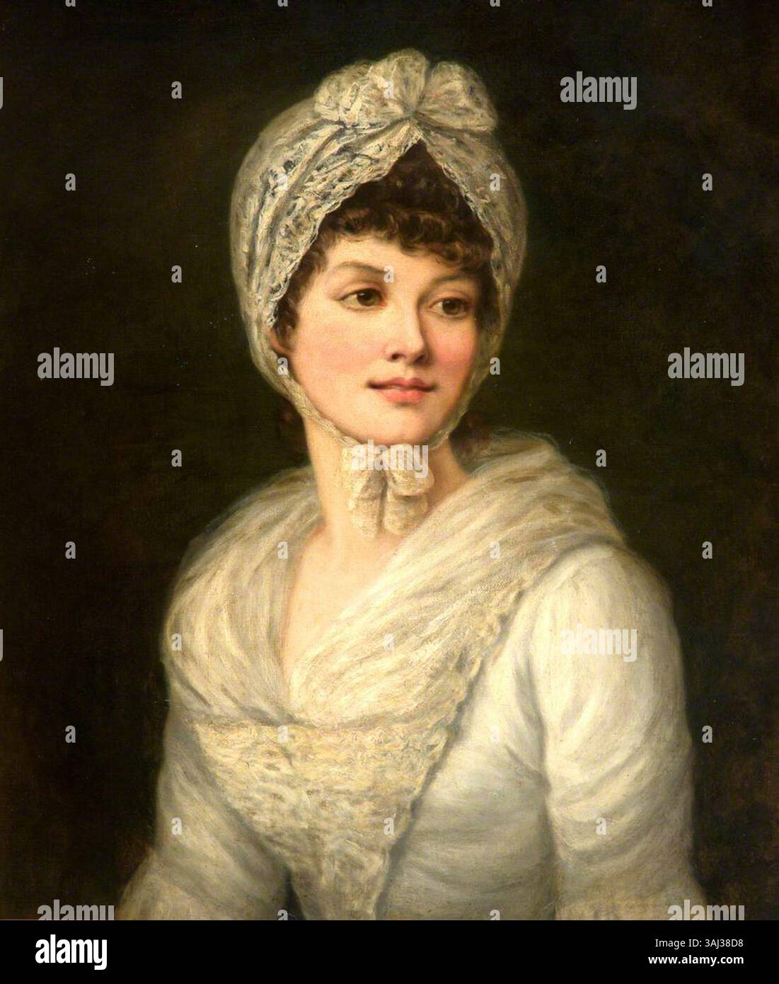 This portrait from the late 19th century features an unknown lady ...