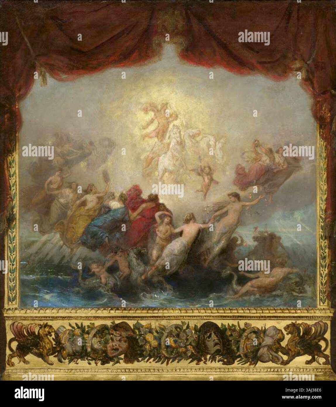 This painting by Otto Heyden, titled Apollon mit den Horen, depicts the ...