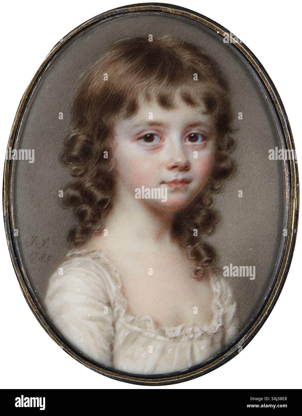 This 1785 portrait by John Smart depicts Sophia Plowden as a child. The ...