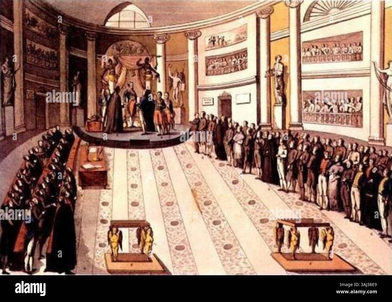 This image portrays King Ferdinand VII of Spain taking the oath of the ...