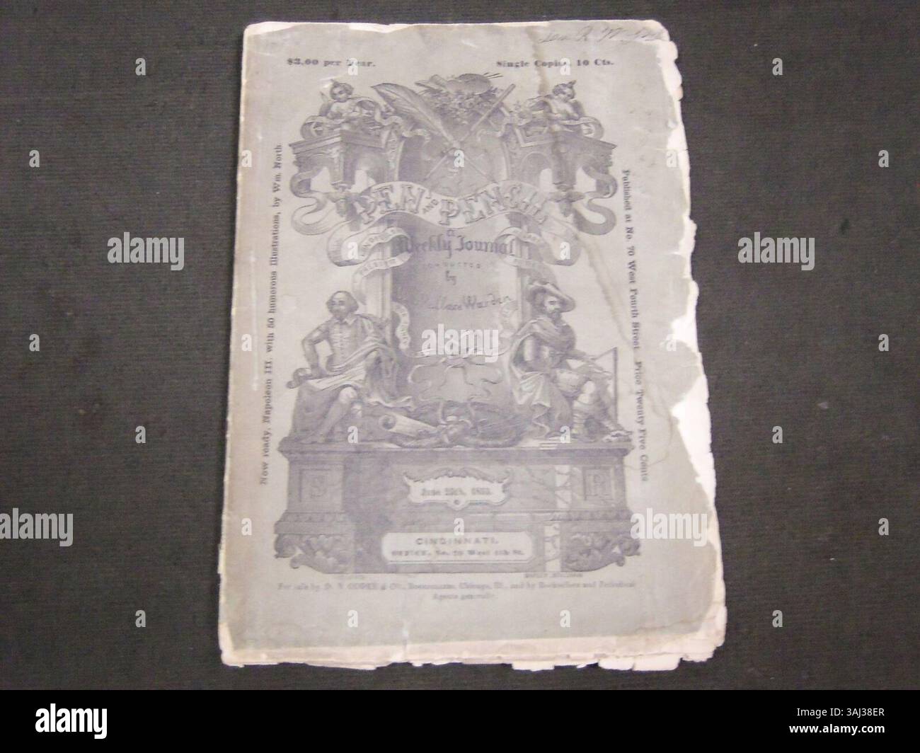 An illustration from 'The Pen and Pencil', 25 June 1853, Vol. I, No. 26, showing artwork by ...