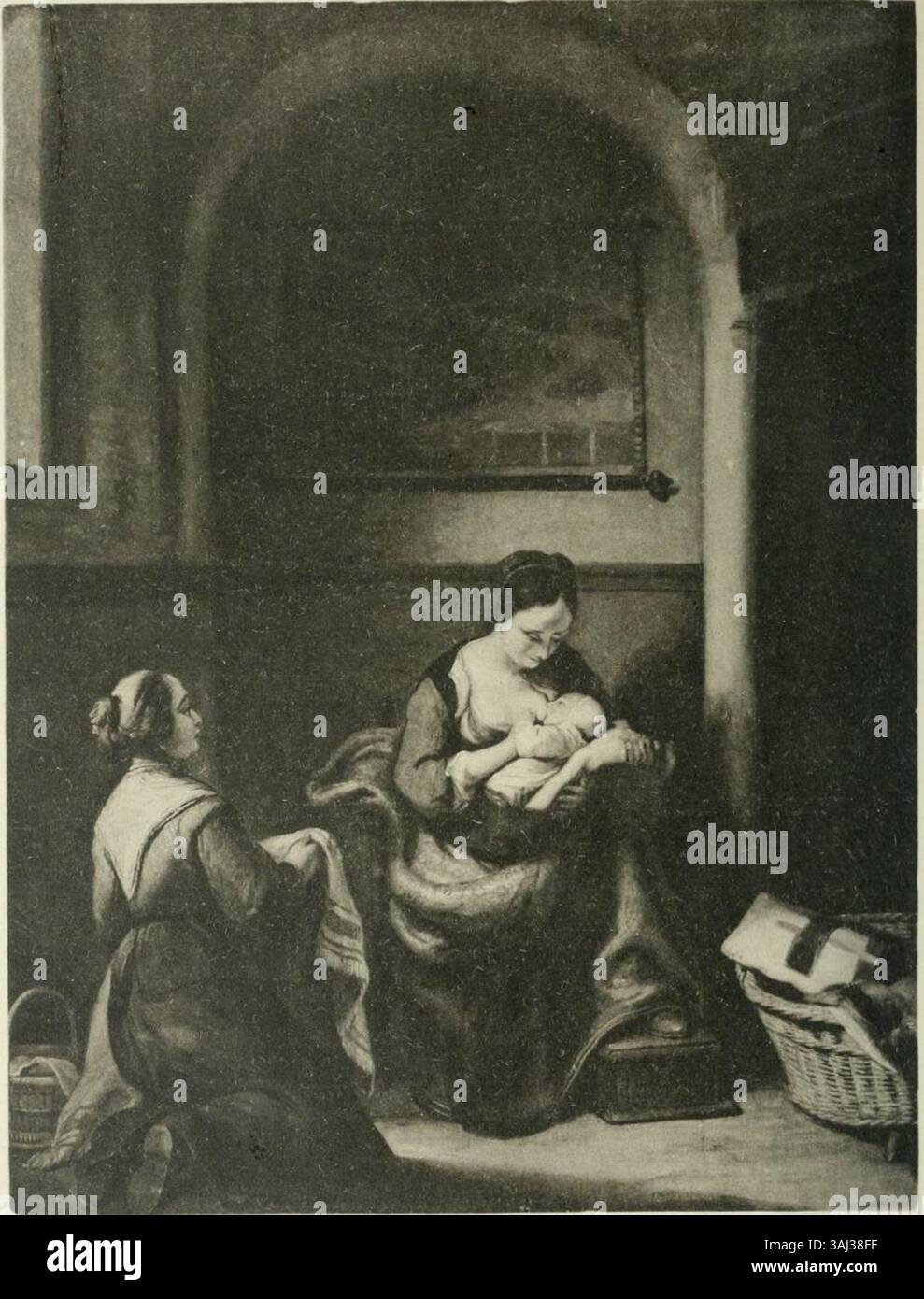 Nicolaes Maes' 'Nursing Mother with Maid' (circa 1680) features a ...