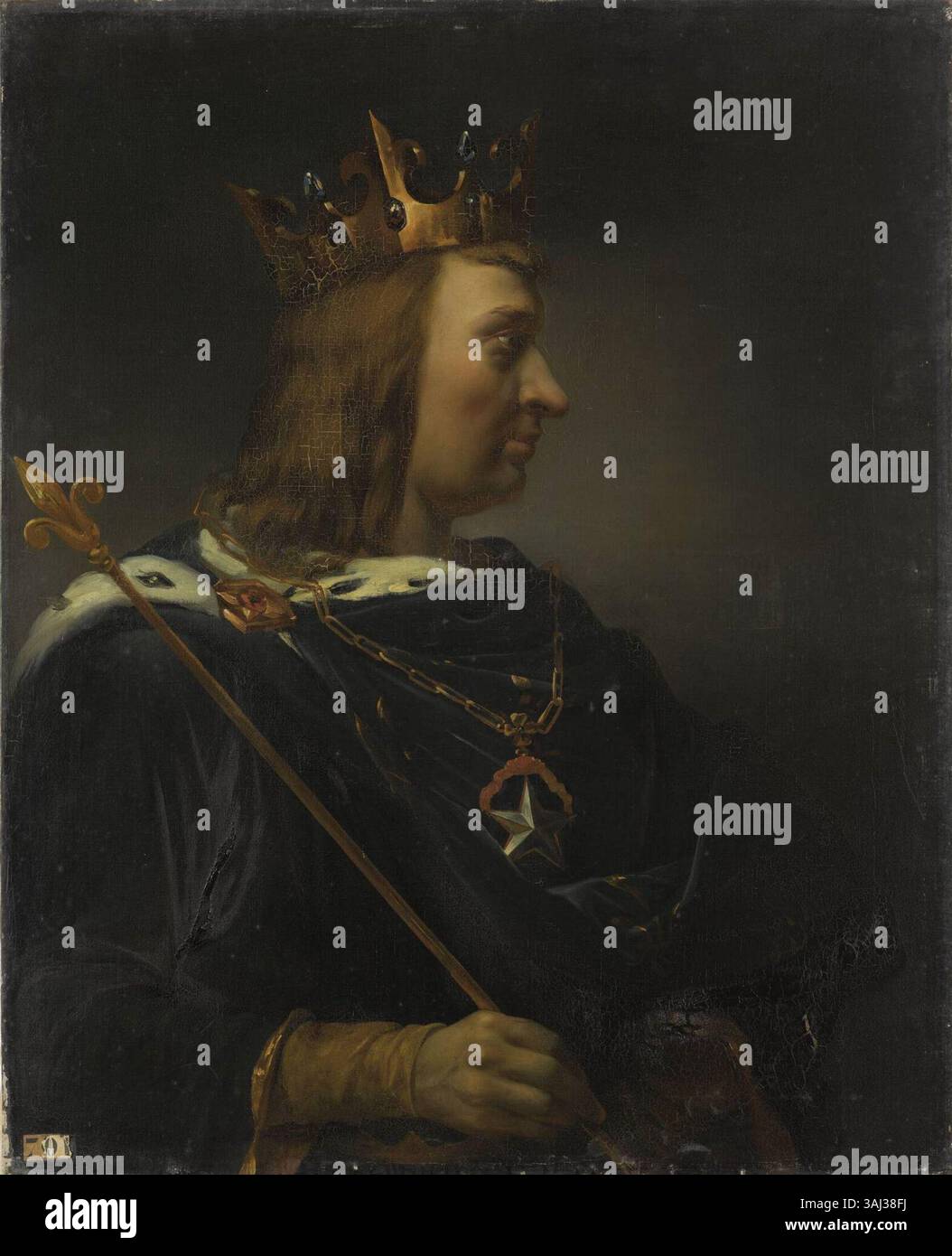 Portrait of John II of France, known as 'John the Good,' painted by ...