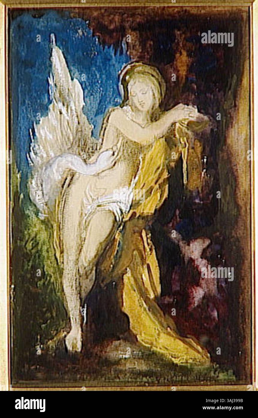 'Leda' by Gustave Moreau is a painting depicting the Greek myth of Leda and the swan. Created ...