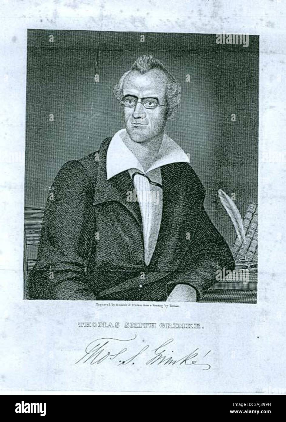 A portrait of Thomas Smith Grimké, an important historical figure ...