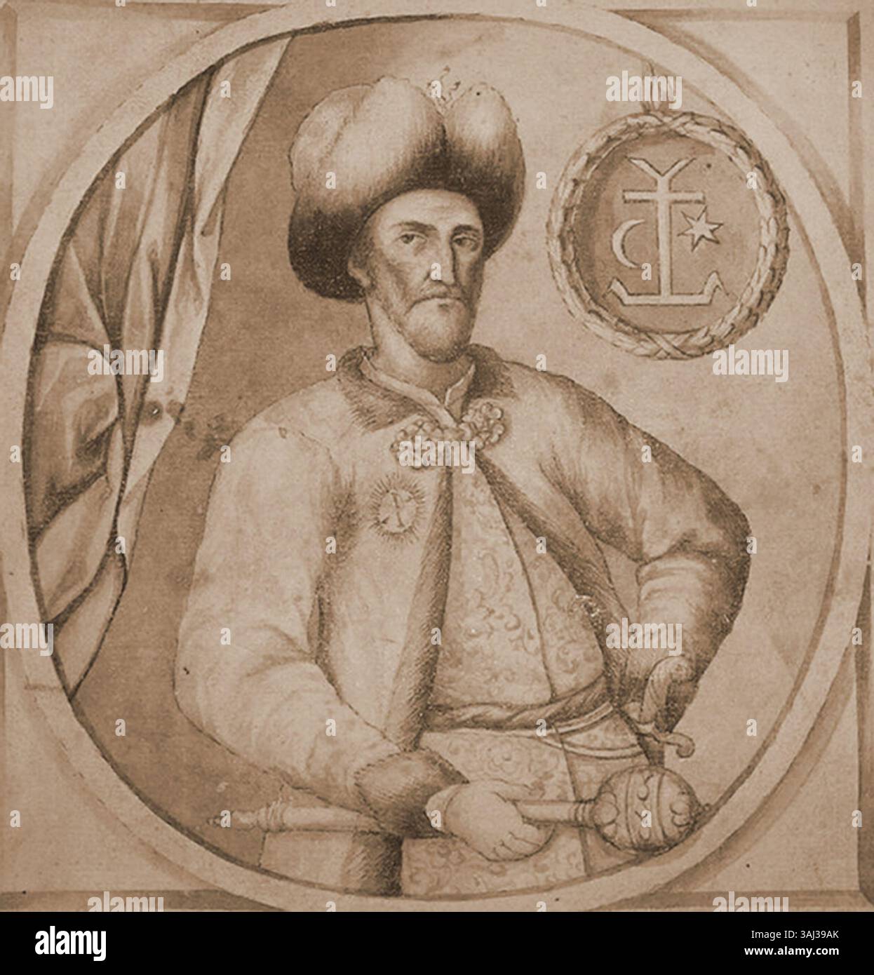 This portrait of Ivan Mazepa, created by Samiilo Velychko in the second ...