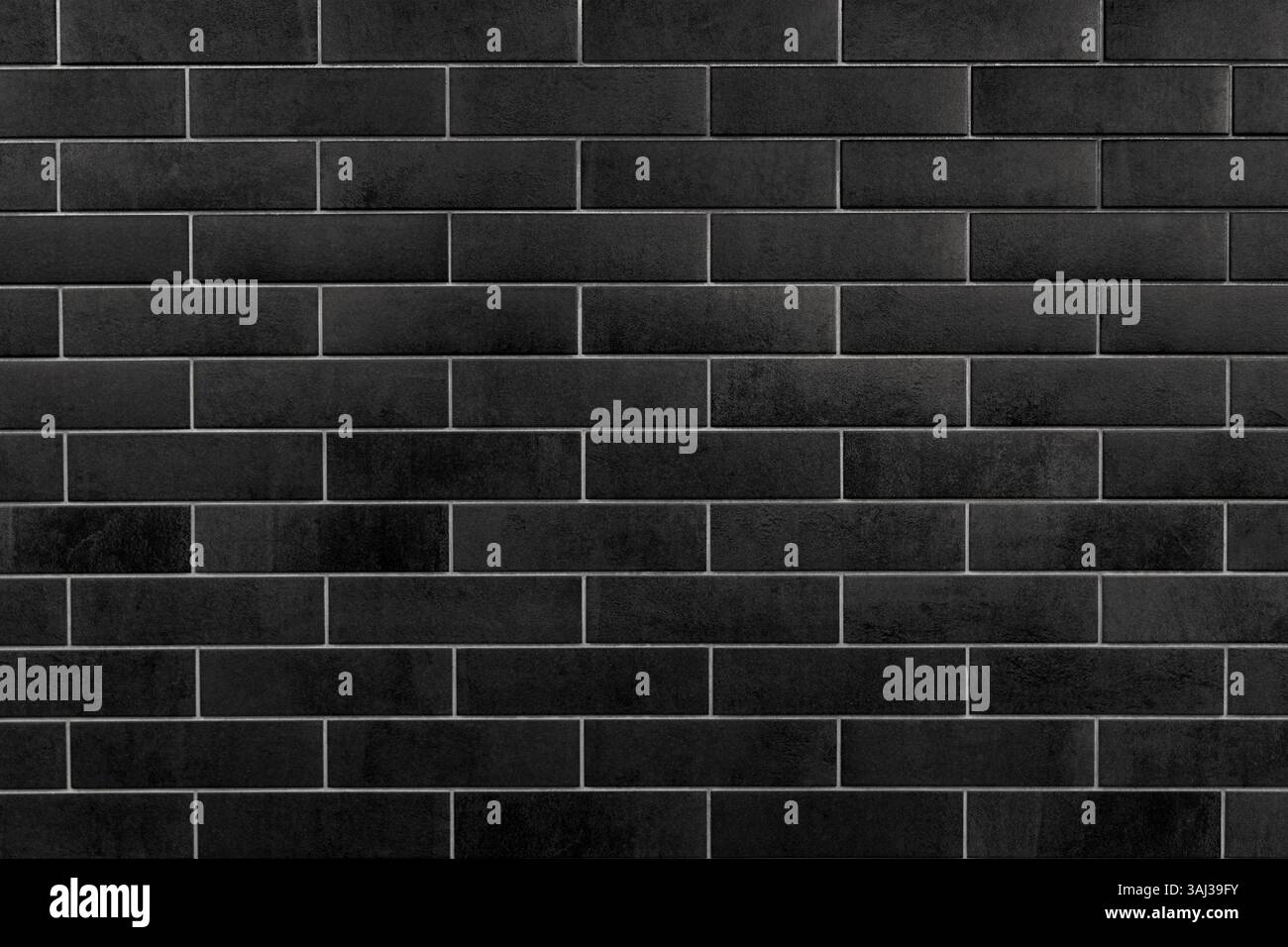 Black Rectangular Tiles Wall Background with Grid Pattern. A detailed ...