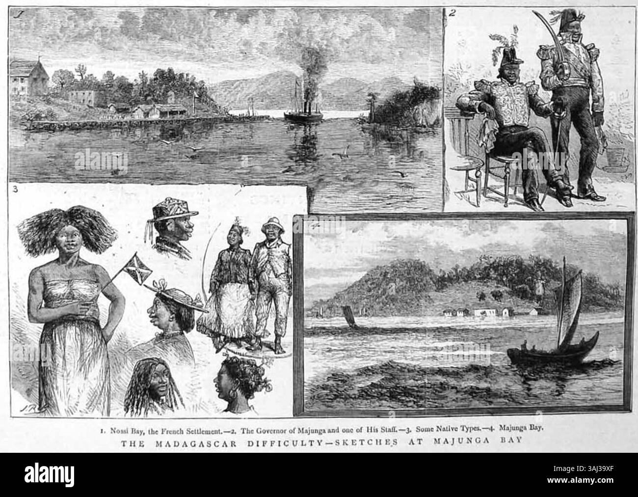An illustration from The Graphic, 1883, depicts scenes of the ...