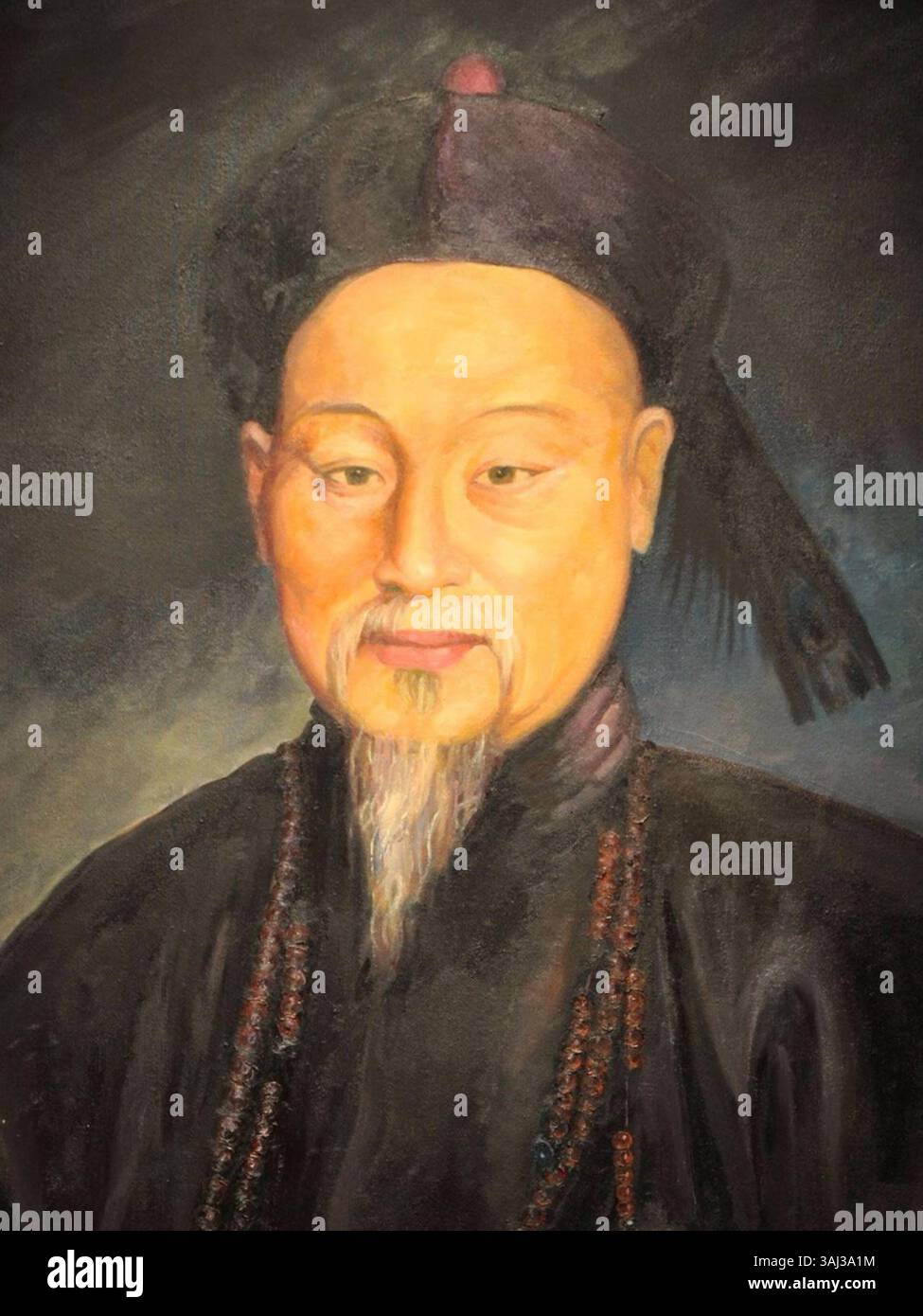 This 19th-century portrait by Lam Qua depicts Lin Zexu, a Chinese ...