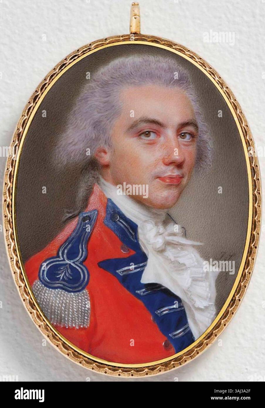 This 1780 miniature by John Smart depicts Lieutenant George Henry Mason ...