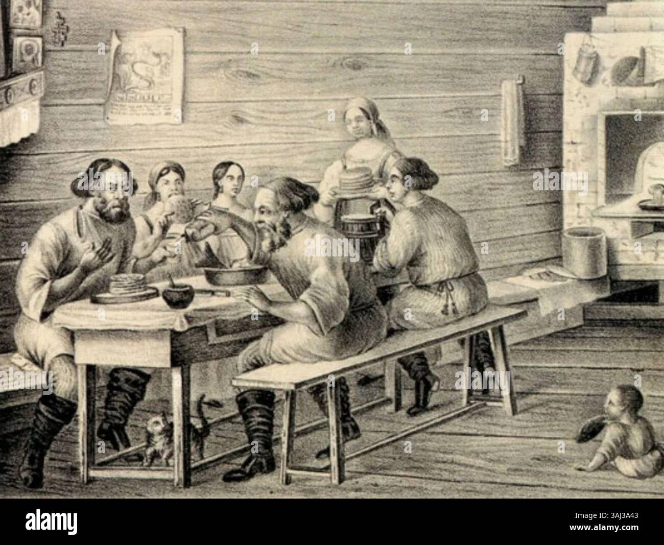 This artwork depicts a scene or moment from the 1840s, presenting an ...