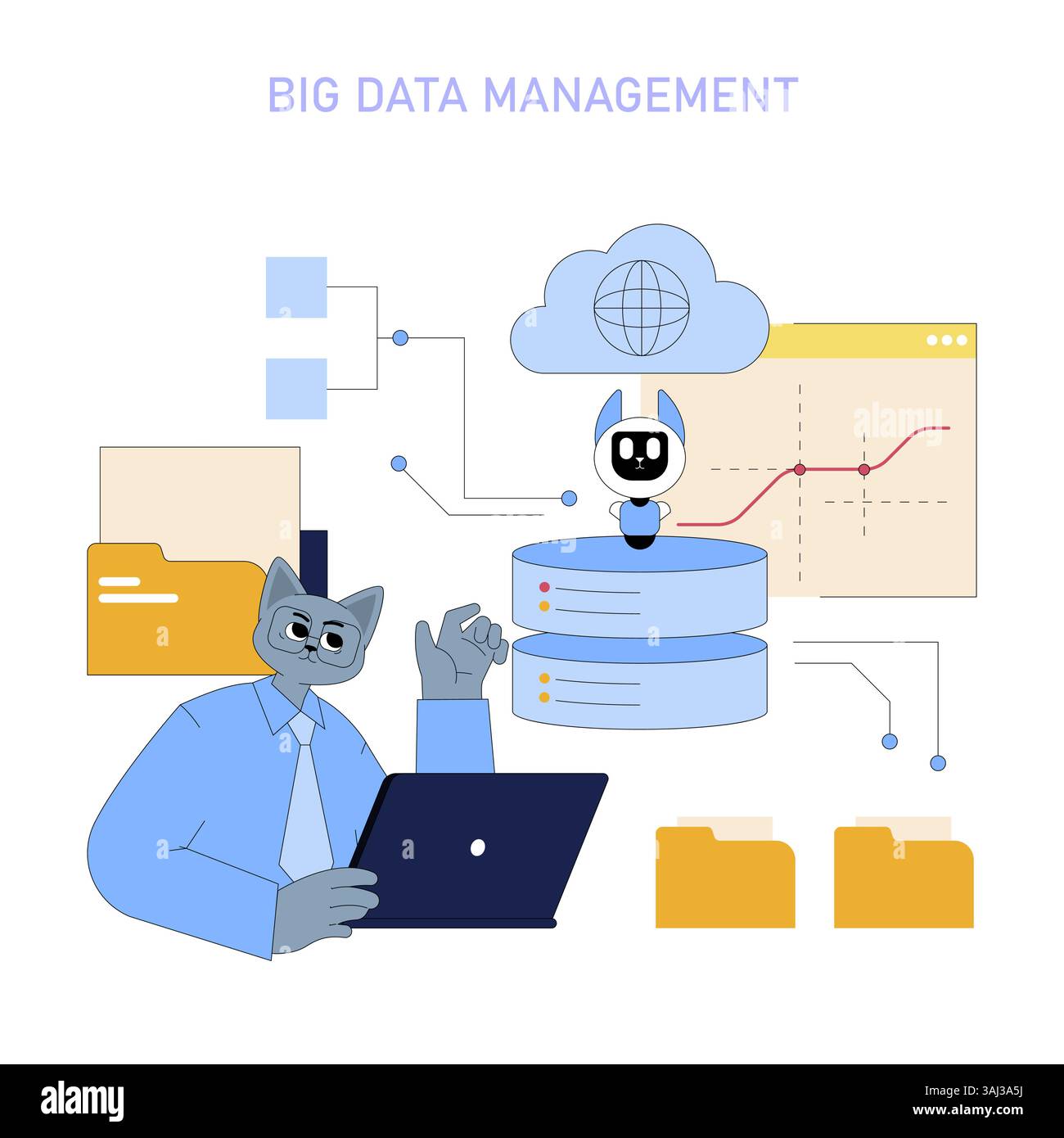 Advanced data processing Stock Vector Images - Alamy