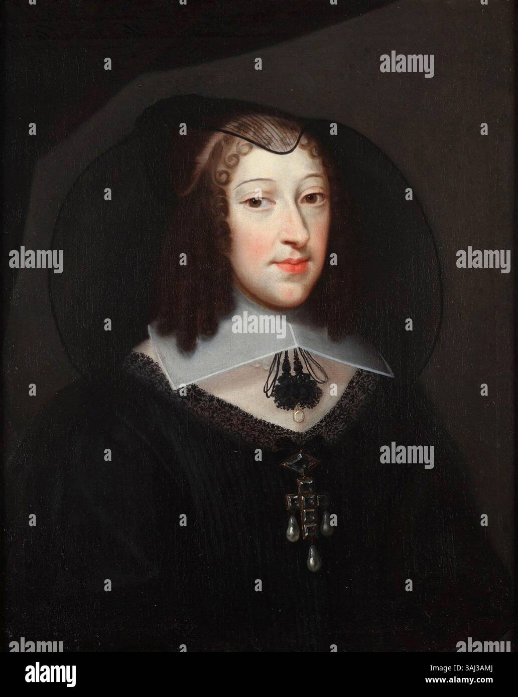 A 17th-century portrait, misidentified as Anna of Austria, but believed ...