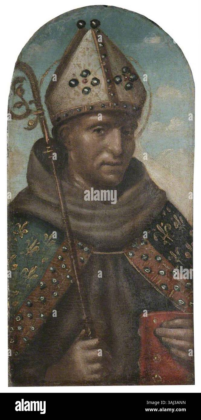 This religious portrait of Saint Louis of Anjou, Bishop of Toulouse ...