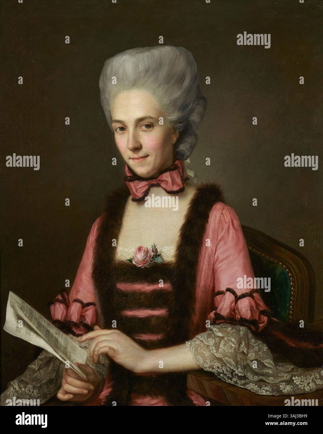 Portrait of Adélaïde-Geneviève de la Croix, marquise d'Hozier, painted ...