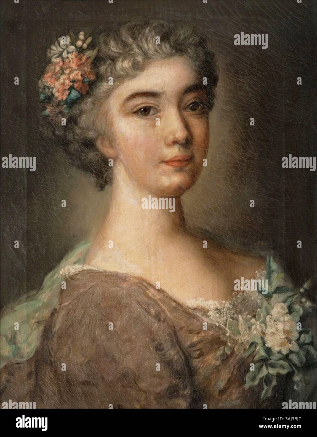This 18th-century portrait, attributed to the French School, is based ...
