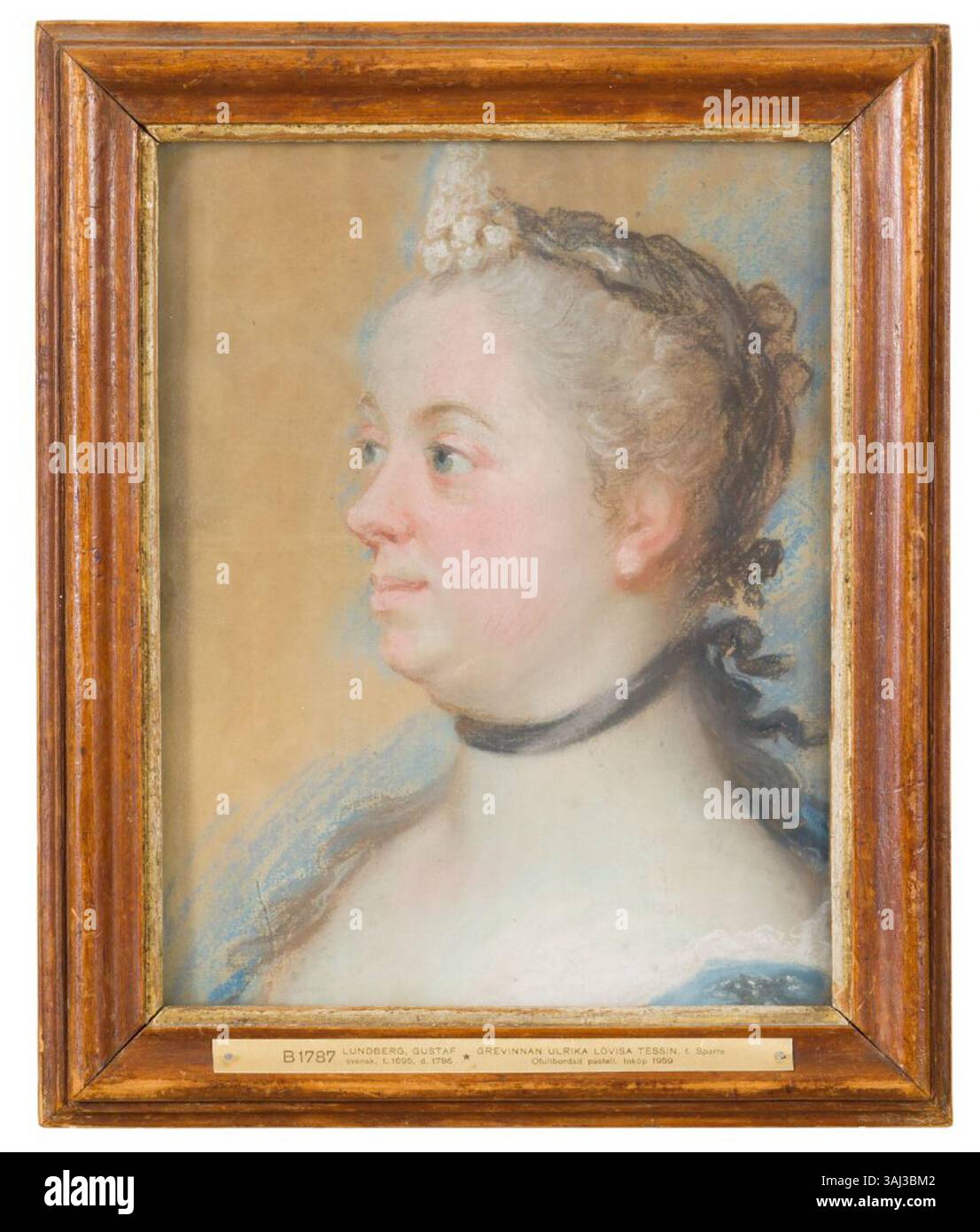 This portrait by Gustaf Lundberg depicts Ulrika Sparre, Countess Tessin ...