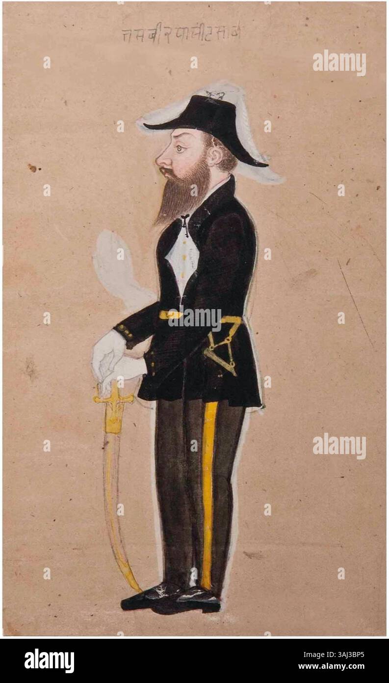 This 1858 watercolor painting from the Punjab School illustrates a ...