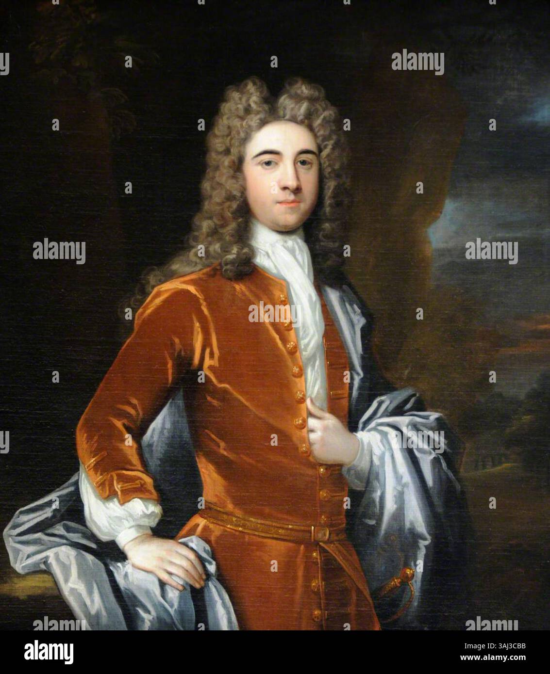 This portrait, attributed to Charles d' Agar, depicts Sir John Harpur ...