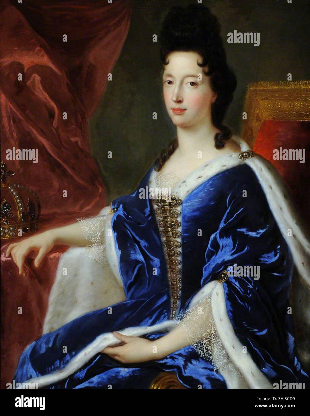 This portrait, painted between circa 1680 and 1718, depicts Queen Mary ...