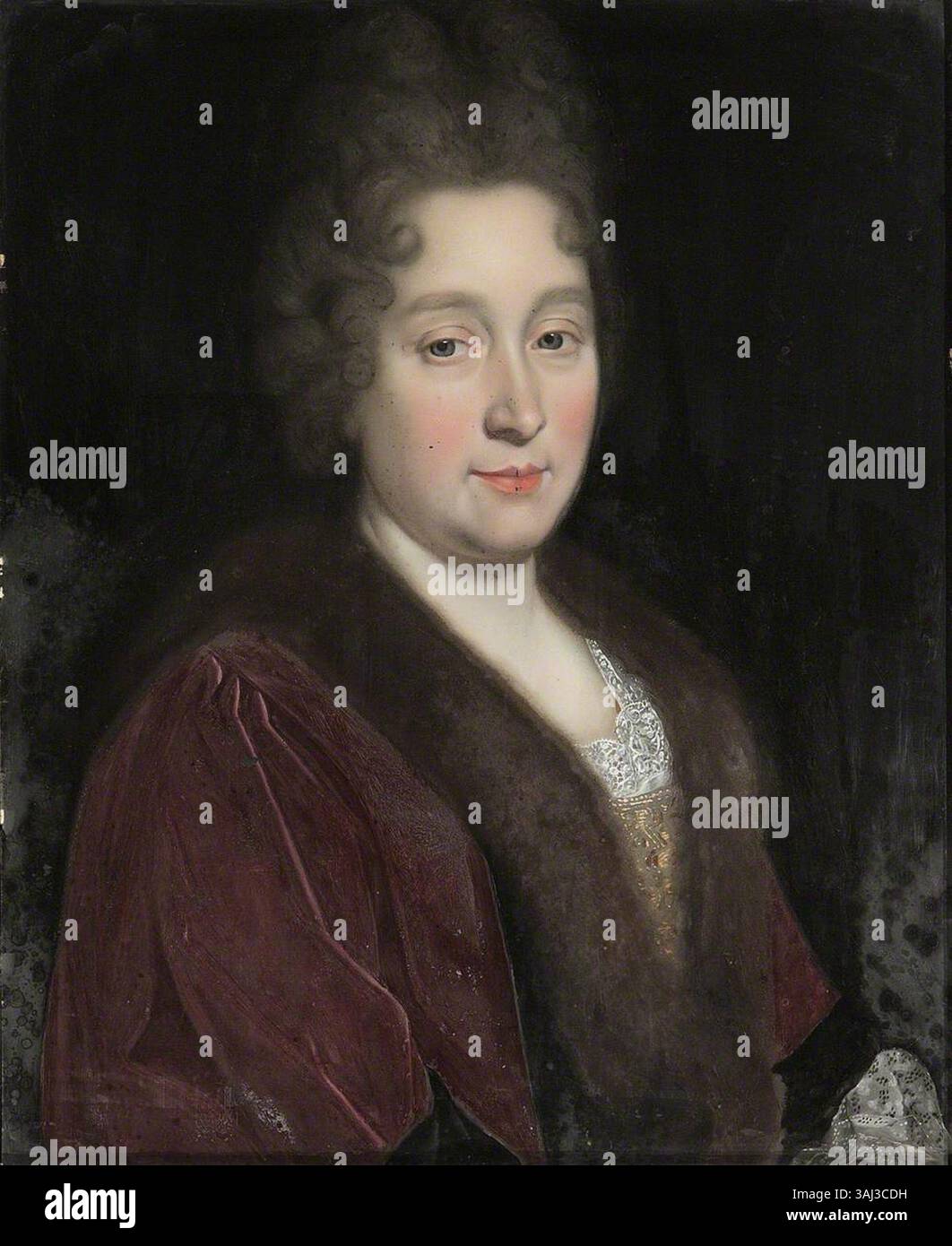 This portrait, dated to the early 18th century, features an unknown ...