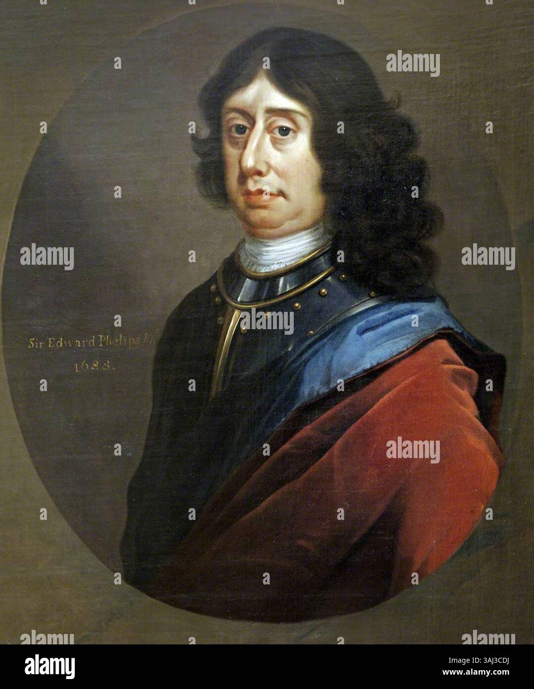 This portrait, created in 1688, depicts Sir Edward Phelips III, a ...
