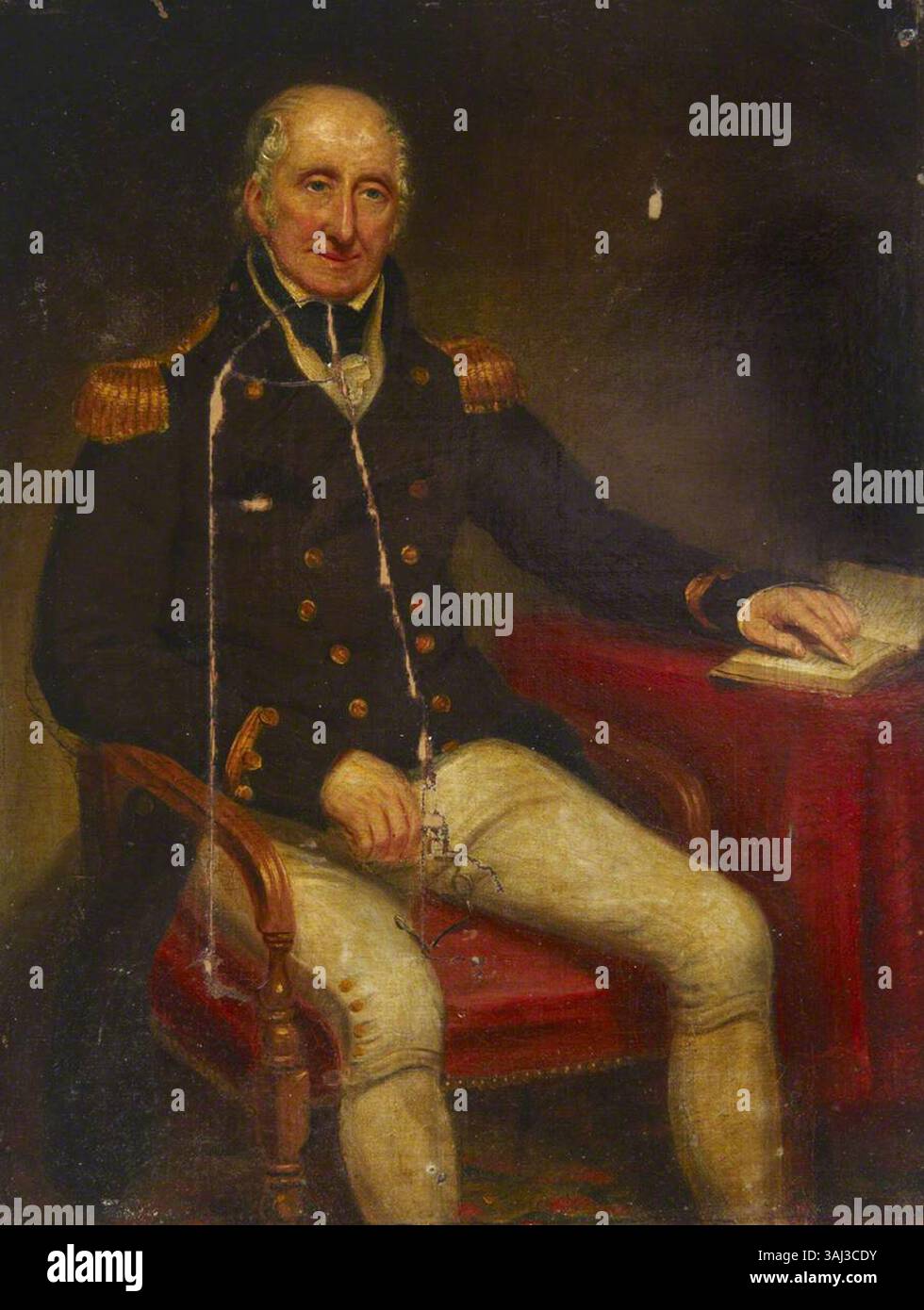 A portrait of a rear admiral, painted circa 1825. The oil on canvas ...