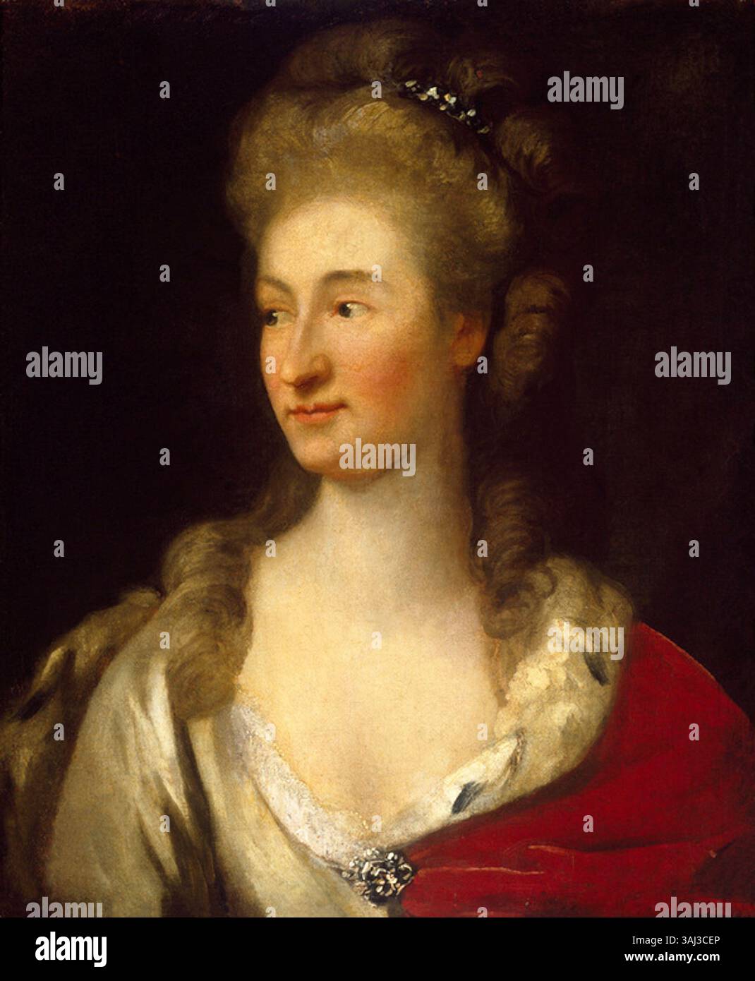 This 1770 portrait by Anton Graff depicts Maria Amalia Augusta, Queen ...