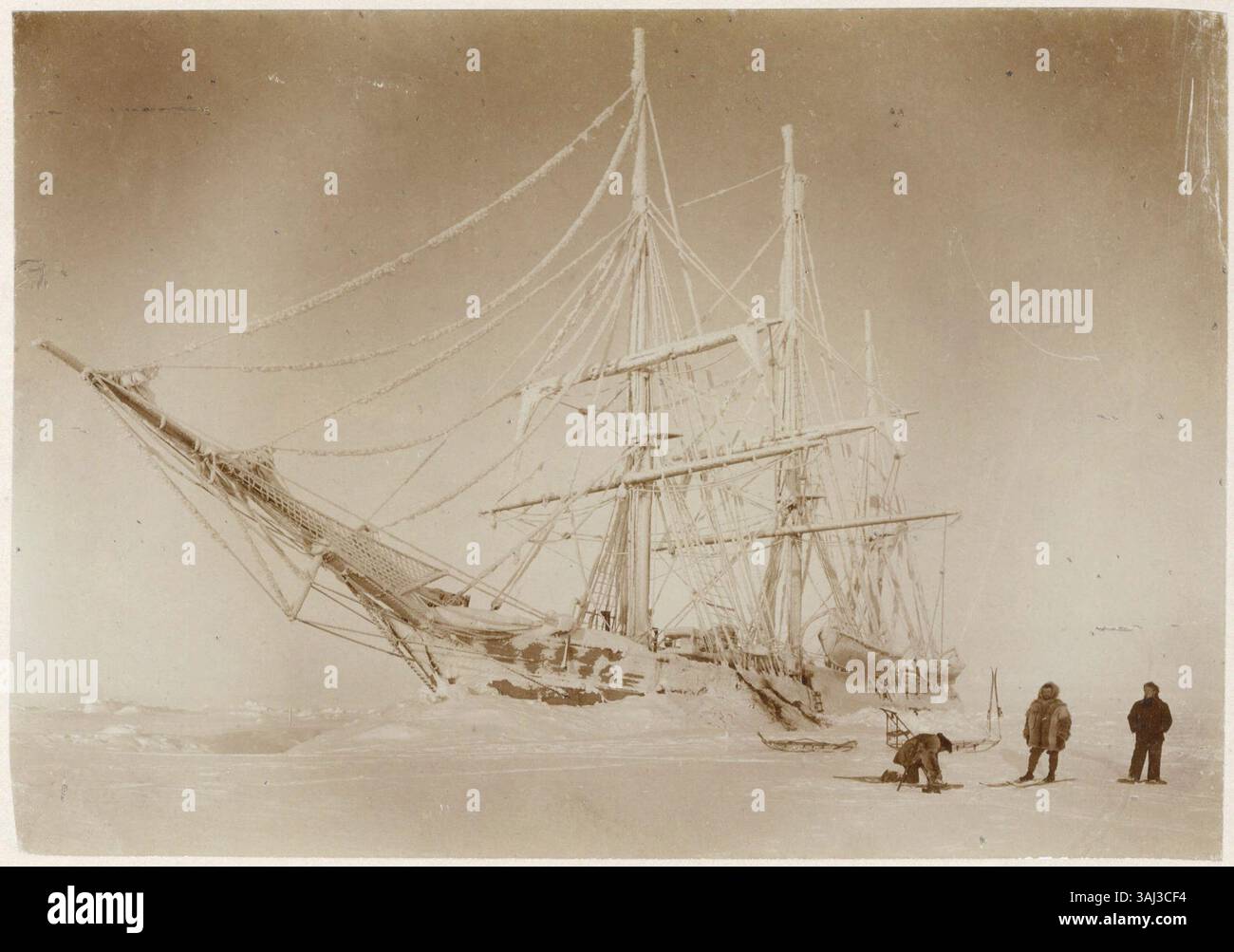 A cropped version of the photograph showing La Belgica, the Belgian ...