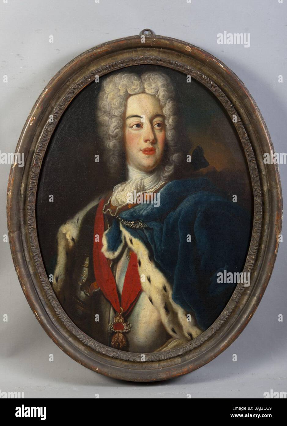 This 18th-century portrait, attributed to Gaurèags P, depicts Augustus ...